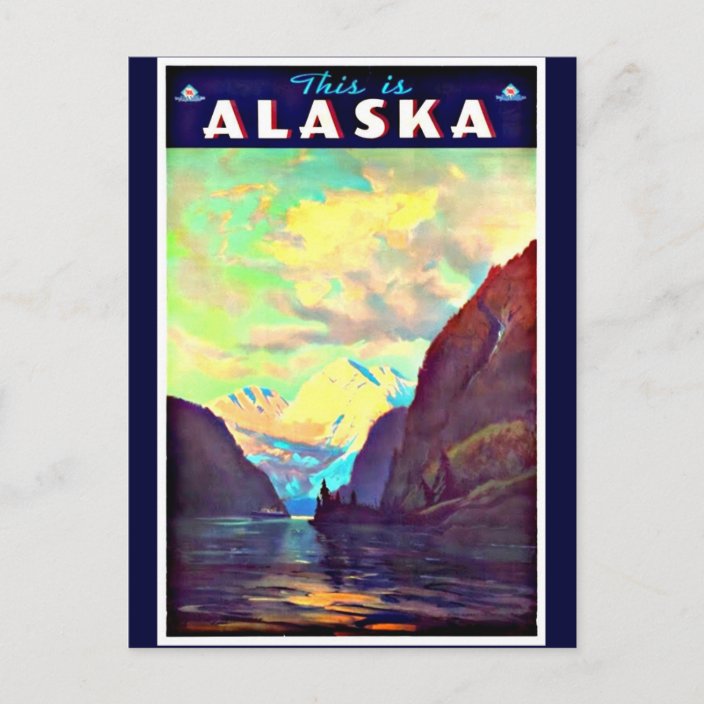 Postcard-Vintage Travel-Alaska Postcard | Zazzle.com