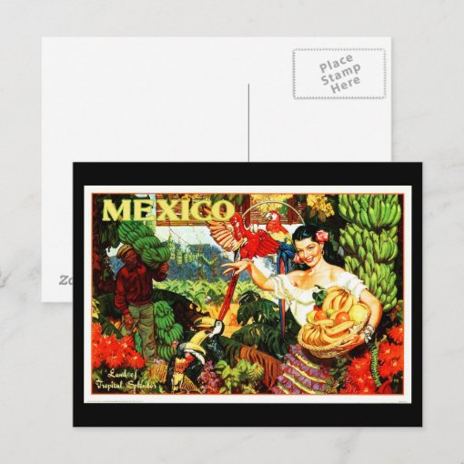 Postcard-VIntage Travel-Mexico 2 Postcard | Zazzle