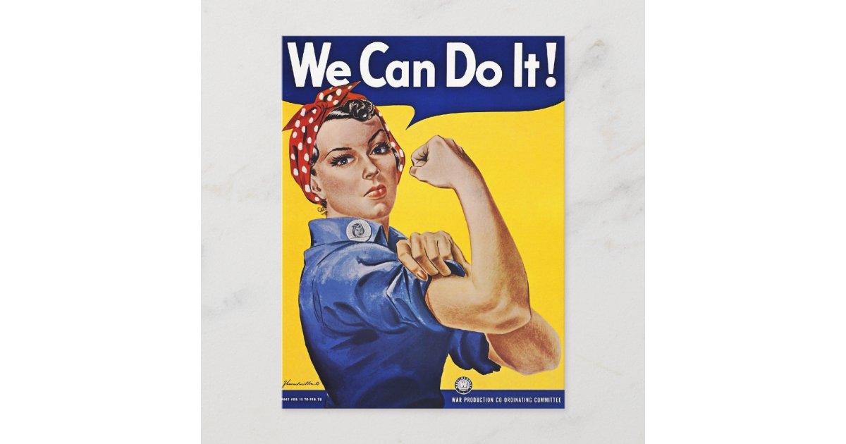 Postcard: We Can Do It - Vintage Poster Image Postcard | Zazzle