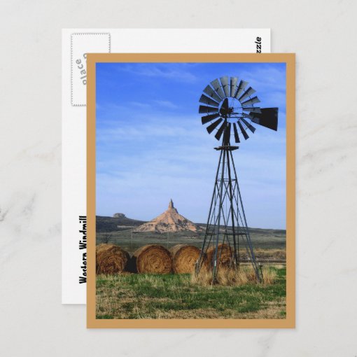 Postcard - Western Windmill (Daytime) | Zazzle