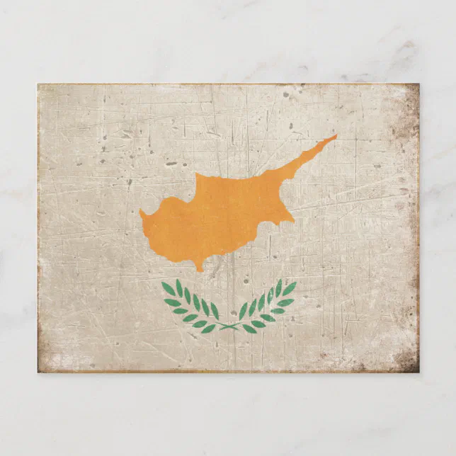 Postcard with Cool Cyprus Flag Print | Zazzle