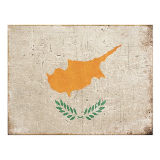 Postcard with Cool Cyprus Flag Print | Zazzle.com
