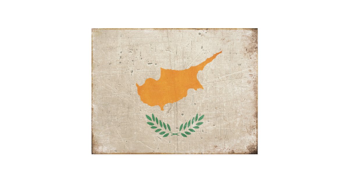Postcard with Cool Cyprus Flag Print | Zazzle.com