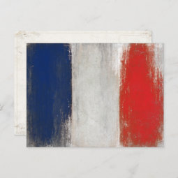 Postcard with Dirty Vintage Flag from France | Zazzle