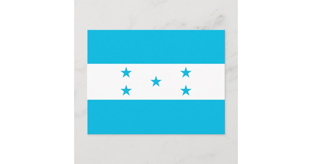 Postcard with Flag of Honduras | Zazzle
