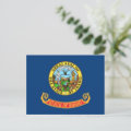 Postcard with Flag of Idaho State - USA | Zazzle