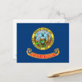 Postcard with Flag of Idaho State - USA | Zazzle