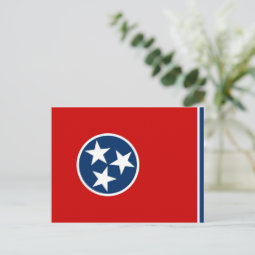 Postcard with Flag of Tennessee State - USA | Zazzle