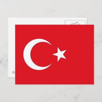Postcard with Flag of Turkey | Zazzle
