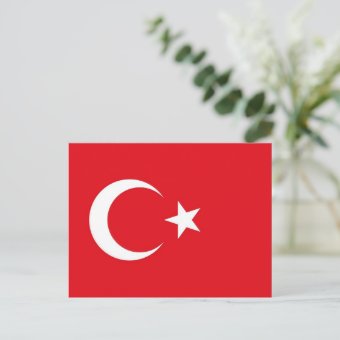 Postcard with Flag of Turkey | Zazzle