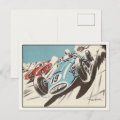 Postcard With Track Racing Poster Print | Zazzle