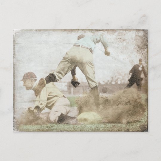 Postcard with Vintage Baseball Print | Zazzle.com