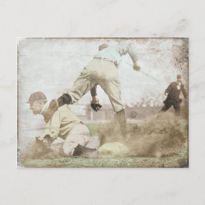 Postcard with Vintage Baseball Print | Zazzle.com