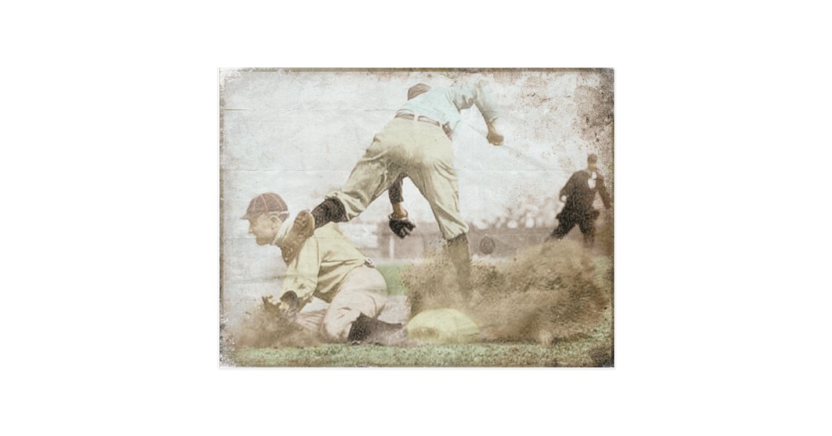 Postcard with Vintage Baseball Print | Zazzle.com