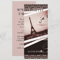 Postcards from Paris Farewell Party Invitation | Zazzle