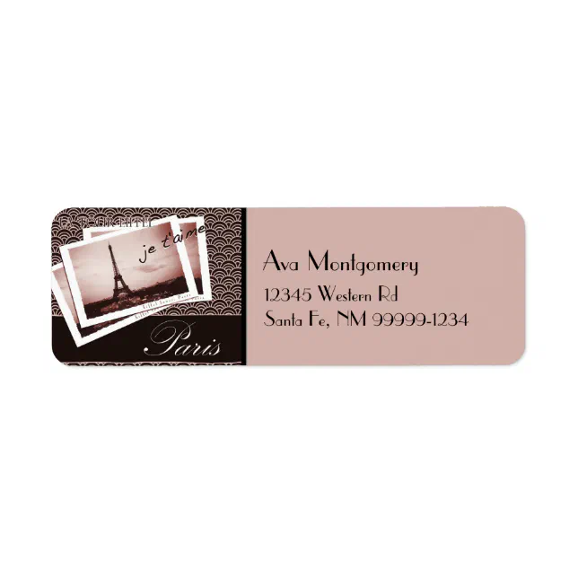 Postcards from Paris Return Address Label | Zazzle