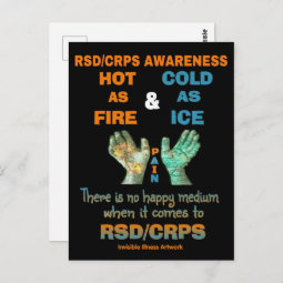 POSTCARDS...RSD/CRPS - Hot as Fire Cold as Ice Postcard | Zazzle