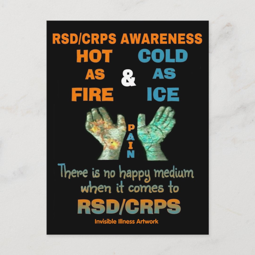 POSTCARDS...RSD/CRPS - Hot as Fire Cold as Ice Postcard | Zazzle