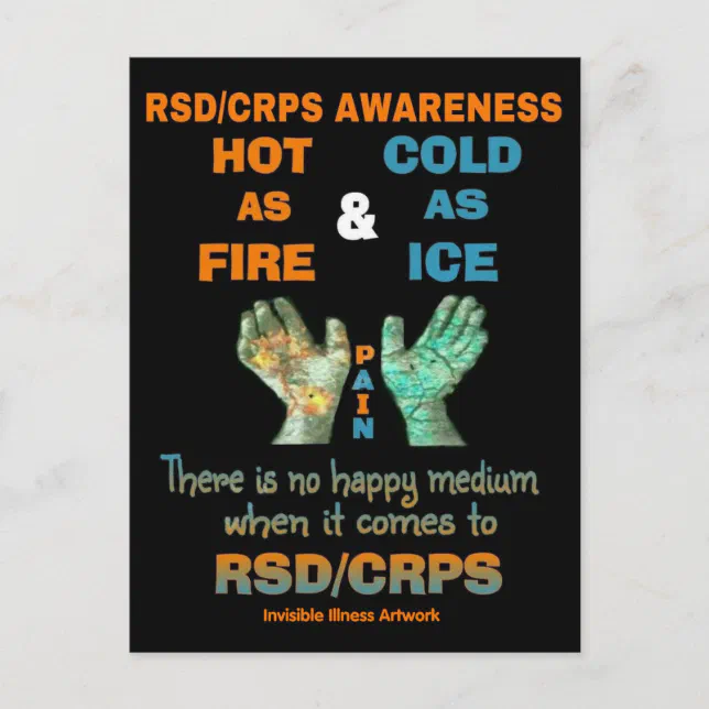 POSTCARDS...RSD/CRPS - Hot as Fire Cold as Ice Postcard | Zazzle