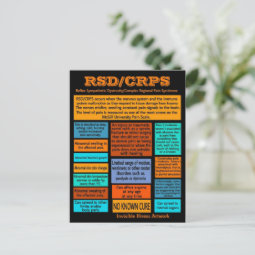 POSTCARDS...RSD/CRPS - Info Postcard | Zazzle