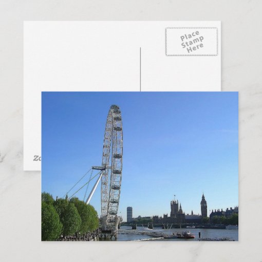 Postcardwith London Eye Ferris Wheel Postcard | Zazzle