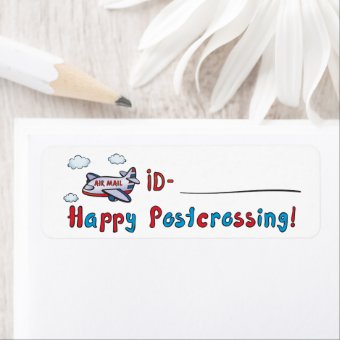 Postcrossing ID Label - Air | Zazzle