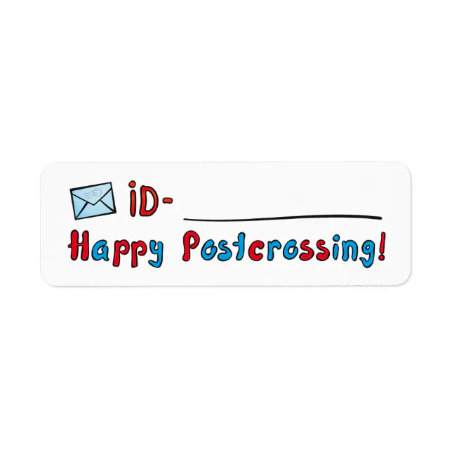 Postcrossing ID Label - Letter | Zazzle