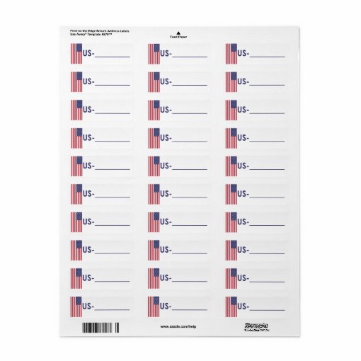 Postcrossing ID Label USA "Flag Style" | Zazzle