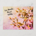 Postcrossing Pink Wildflower Quote Postcard | Zazzle