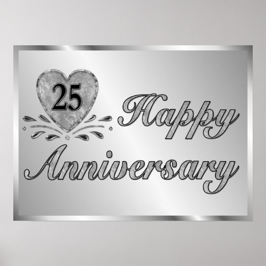 Poster - 25th Anniversary - Silver | Zazzle.com