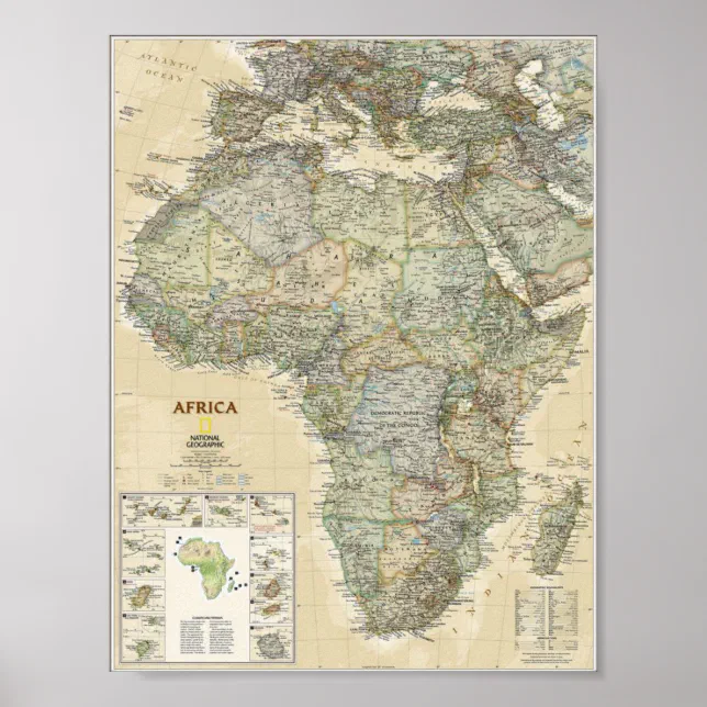 Poster - Africa National Geographic Map | Zazzle