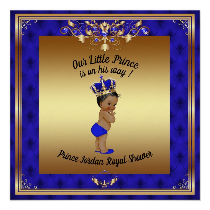 Poster Baby Shower Boy,prince baby boy, blue,20x20 | Zazzle