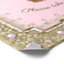 Poster Baby Shower Girl, Princess, pink, 8.5x11 | Zazzle