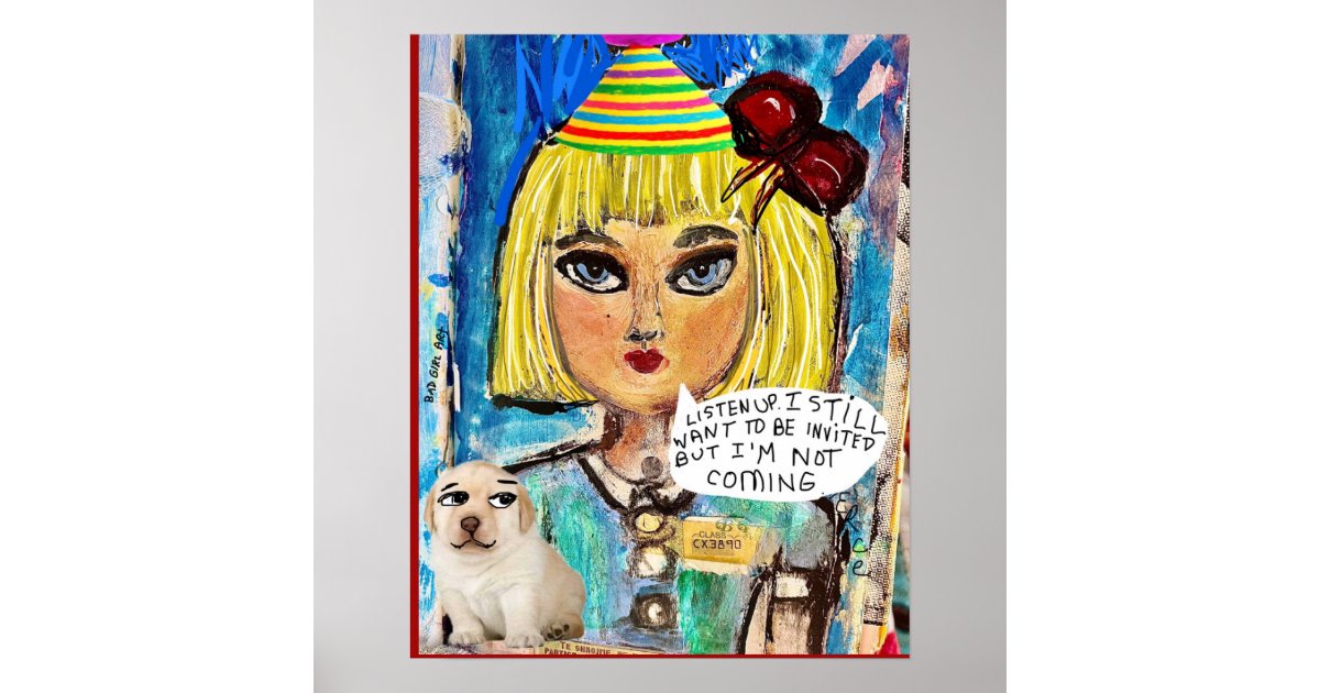 -POSTER bad girl art Poster | Zazzle