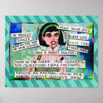 POSTER- BE PRESENT POSTER | Zazzle
