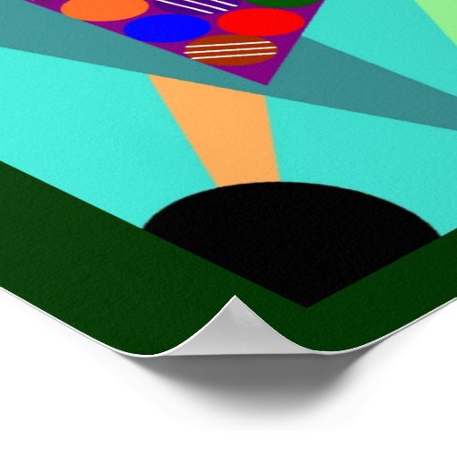 POSTER BILLIARDS Pool Table ABSTRACT Racked&Ready | Zazzle