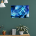 Poster-Blue Abstract Poster | Zazzle