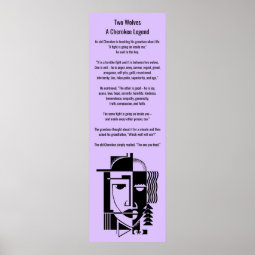 Poster Cherokee Legend Two Wolves The one you feed | Zazzle