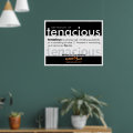 Poster Definition - Tenacious | Zazzle