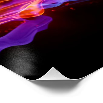 Poster-Flowing Flames Poster | Zazzle