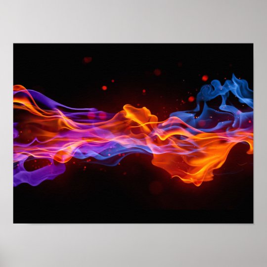 Poster-Flowing Flames Poster | Zazzle.com