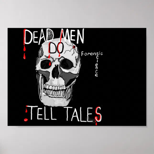 poster for Forensic science lovers skull and quote | Zazzle