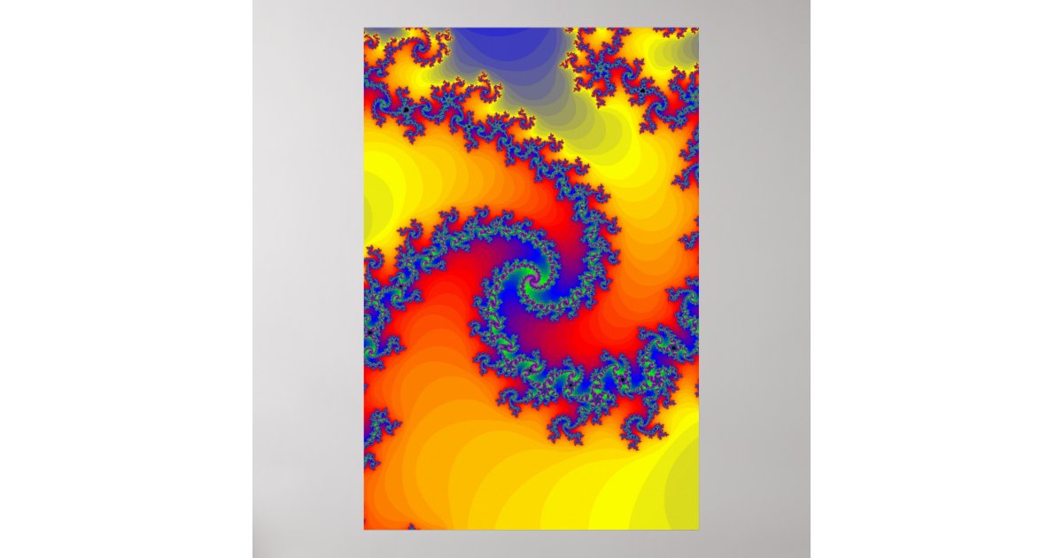 Poster: Fractal Spirals Poster | Zazzle