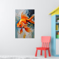 Poster | Goldfish | Oil Painting Style | Zazzle