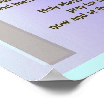 Poster-Hail Mary Prayer Poster | Zazzle