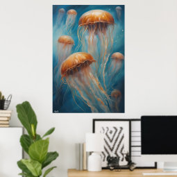 Poster | Jellyfish | Art | Zazzle