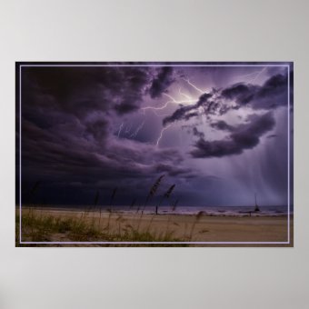 Poster-Lighting Storm Poster | Zazzle