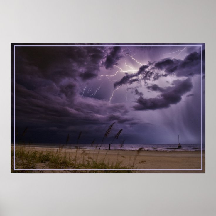 Poster-Lighting Storm Poster | Zazzle