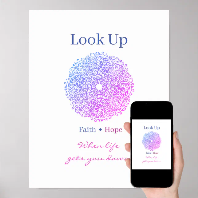 Poster-Look Up Poster | Zazzle