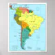 Poster - Map of South America | Zazzle